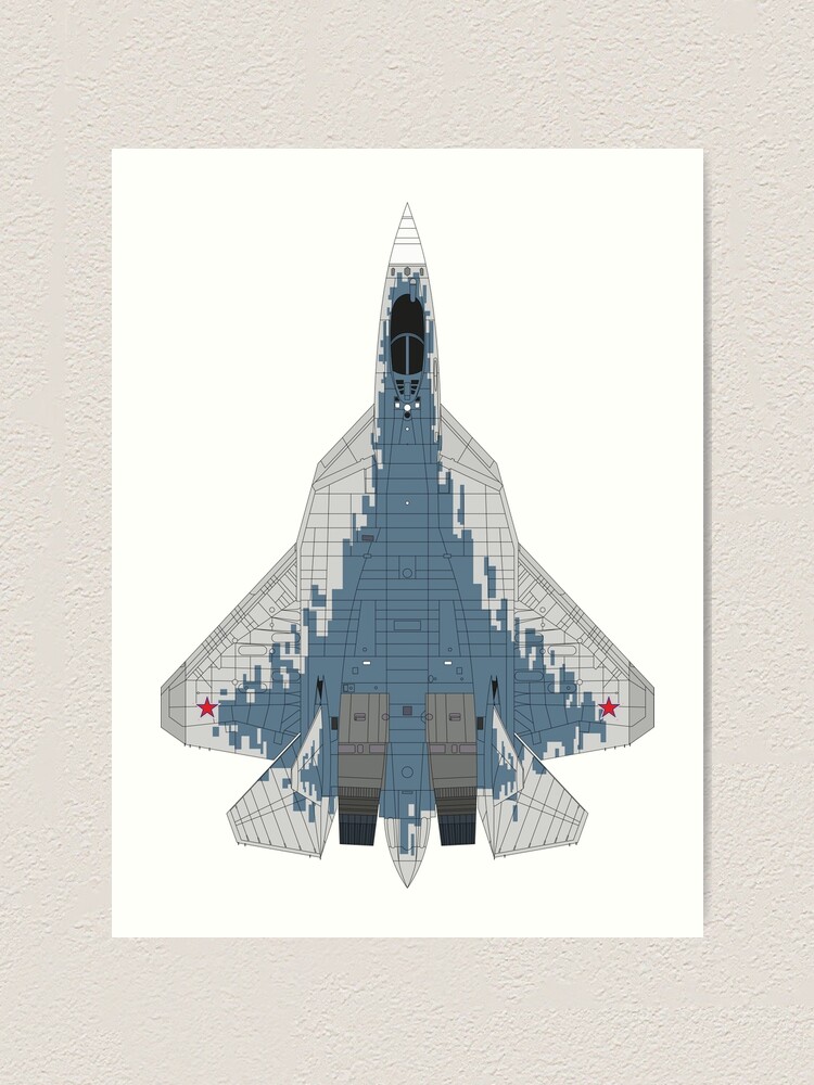 "Sukhoi Su-57" Art Print for Sale by fareast | Redbubble