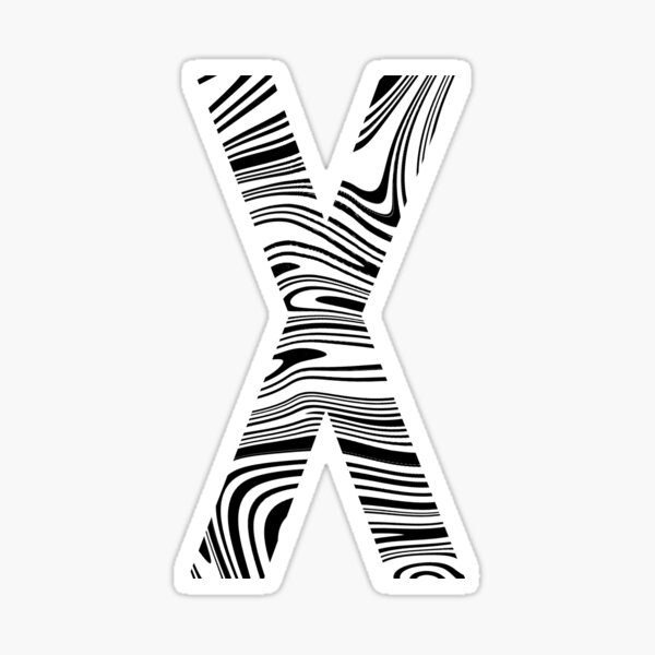 "Marbled Letter X" Sticker for Sale by PathfinderCP | Redbubble