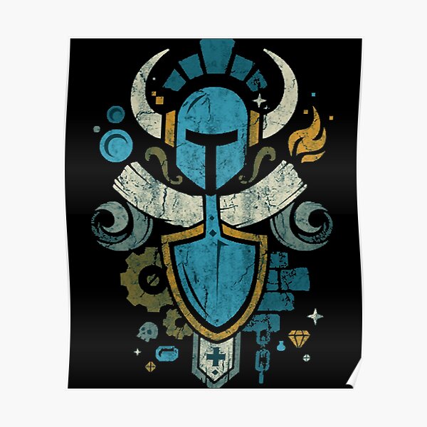 Póster «Escudo del emblema de la pala de Shovel Knight» de ...