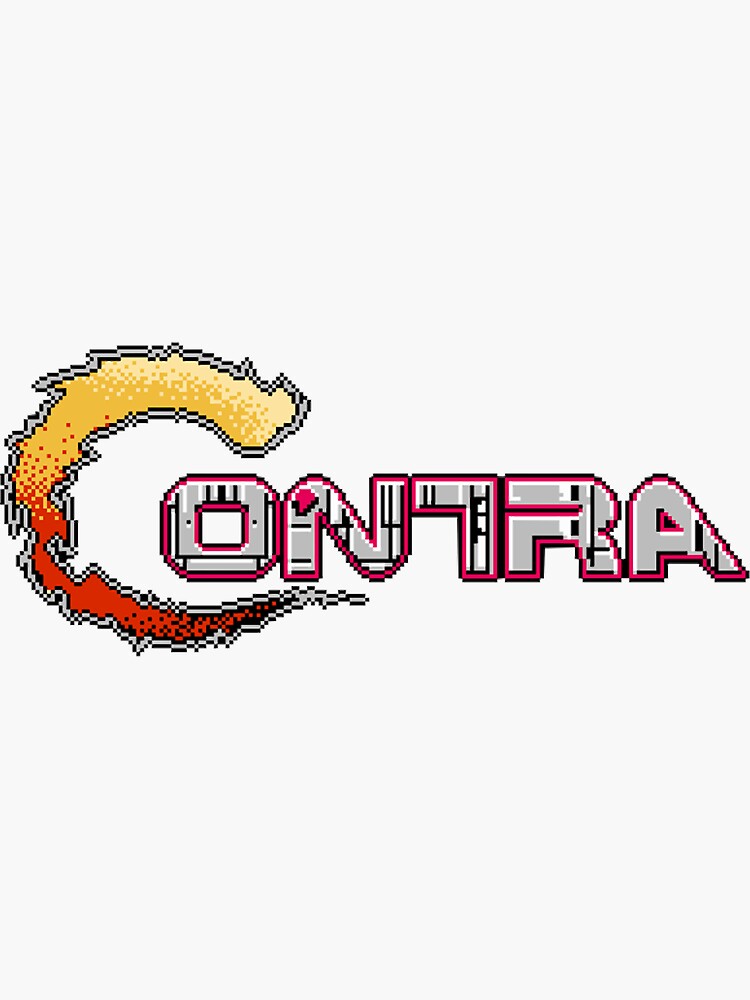 "Run N Gun Contra Logo " Sticker for Sale by AmandaDilbec1 | Redbubble