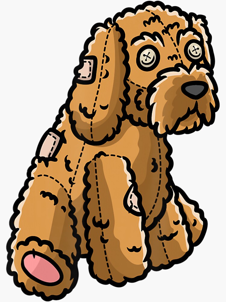 "Cockapoo Dog Spoodle Stuffed Animal" Sticker for Sale by nemfisarti ...
