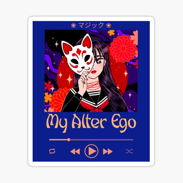 "My Alter Ego Anime Style" Sticker for Sale by KathteeDesign | Redbubble