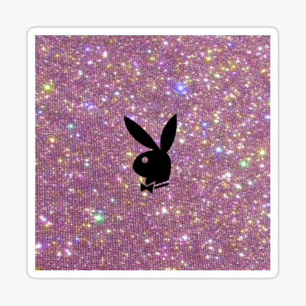 "Sparkly girly pink glitter play bunny " Sticker for Sale by ...