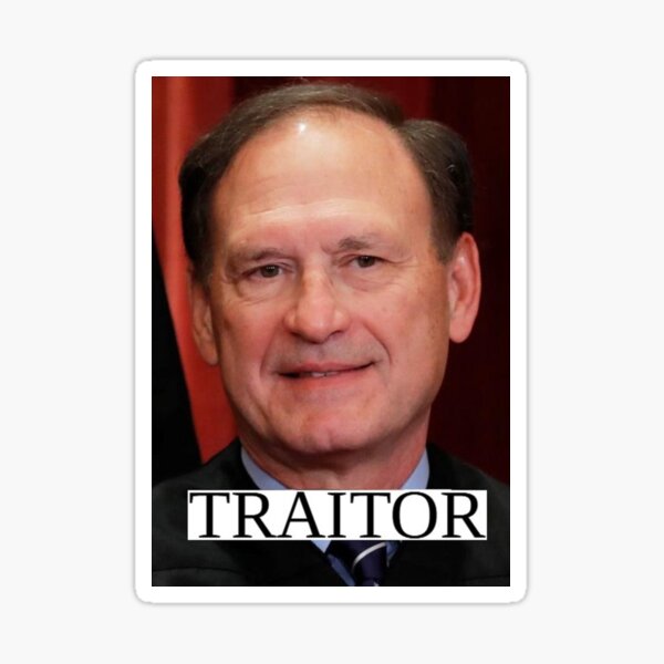 "samuel alito TRAITOR" Sticker for Sale by protocultureBJJ | Redbubble