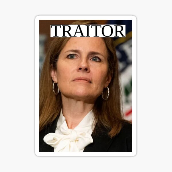 "amy coney barrett TRAITOR" Sticker by protocultureBJJ | Redbubble