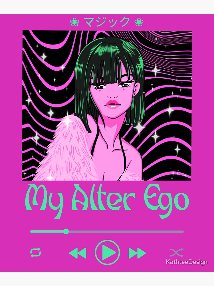 " My Alter Ego Anime Style" Sticker for Sale by KathteeDesign | Redbubble