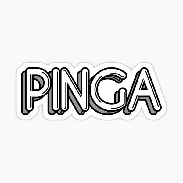 "PINGA" Sticker for Sale by MimikyuDLRF | Redbubble