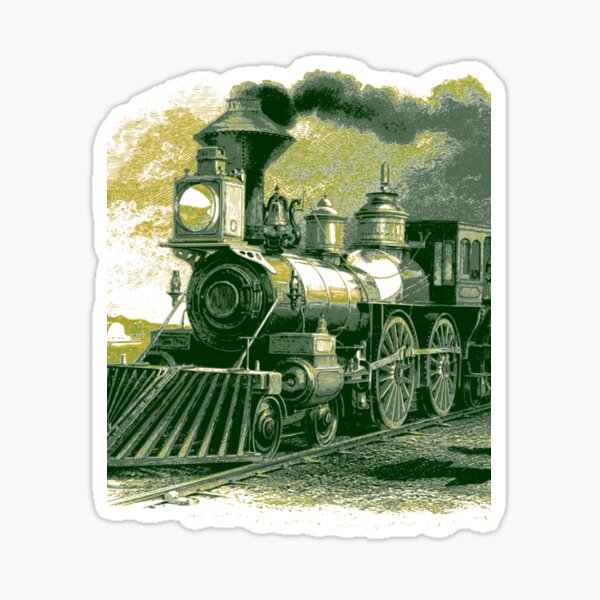 "Vintage Train | Steam Engine locomotive" Sticker for Sale by ...