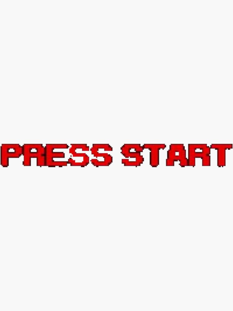 "Press start" Sticker for Sale by Enzo91 | Redbubble