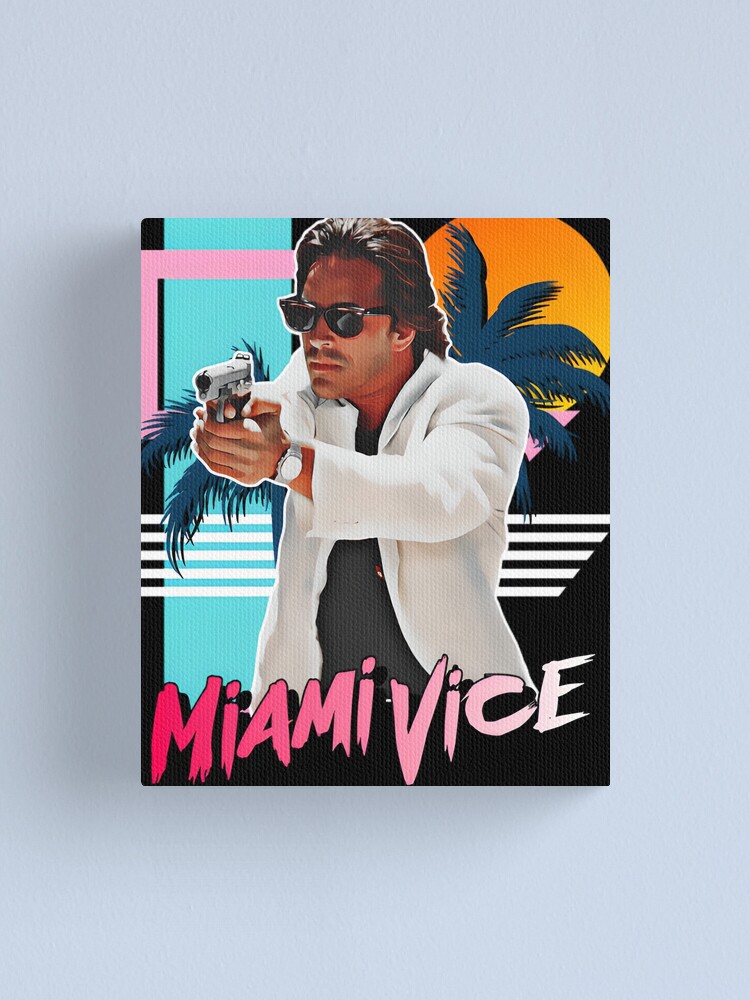 "Miami Vice - Retro Miami Vice 80s Sonny Crockett Tribute" Canvas Print ...