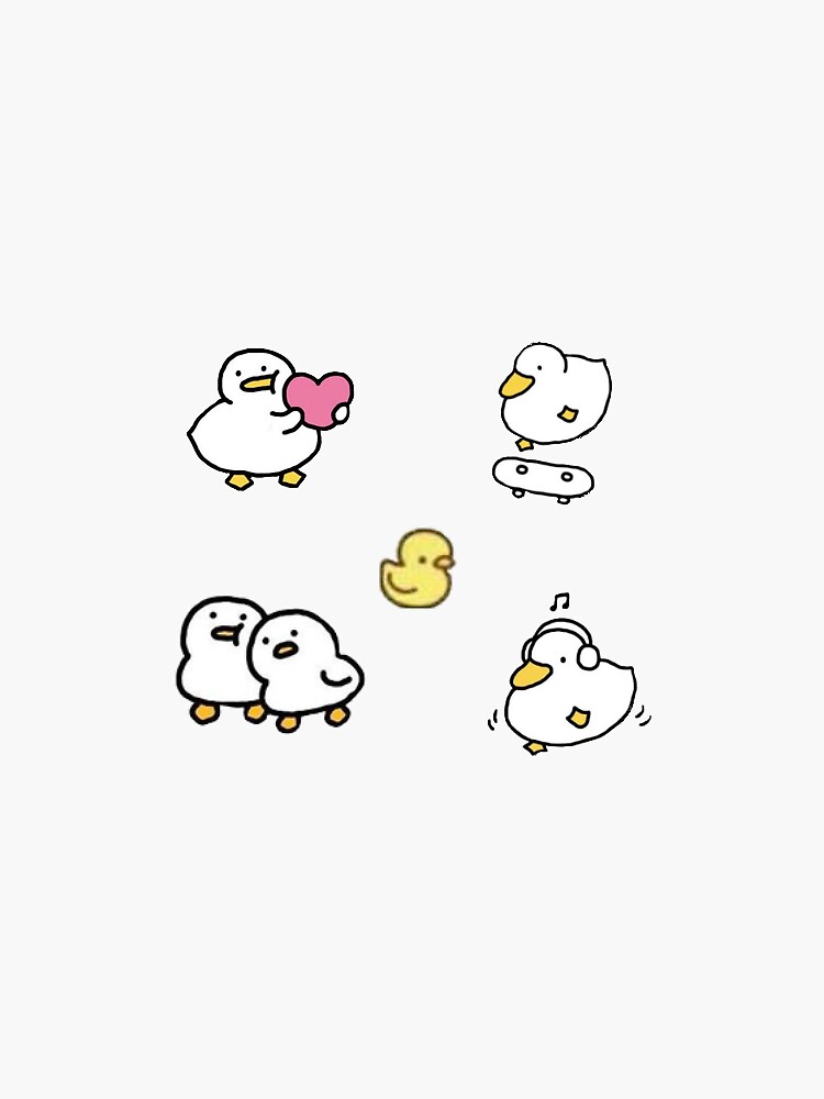 "Tiny duck sticker pack" Sticker for Sale by lliv-stickers | Redbubble