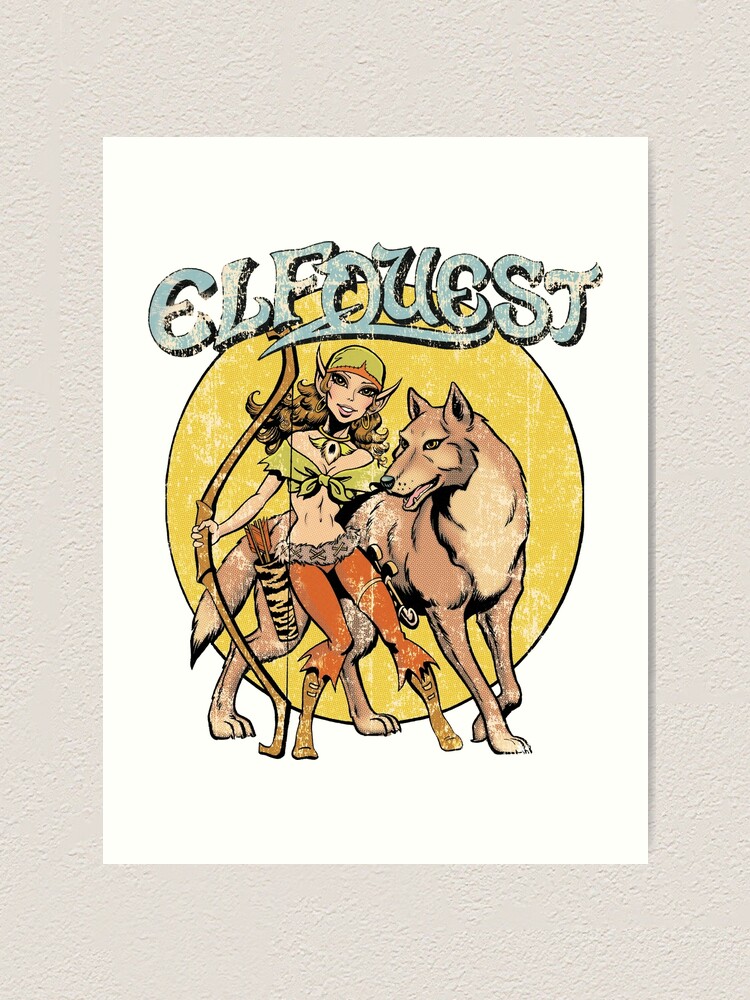 "ElfQuest: Vintage Nightfall (Distressed) " Art Print for Sale by ...