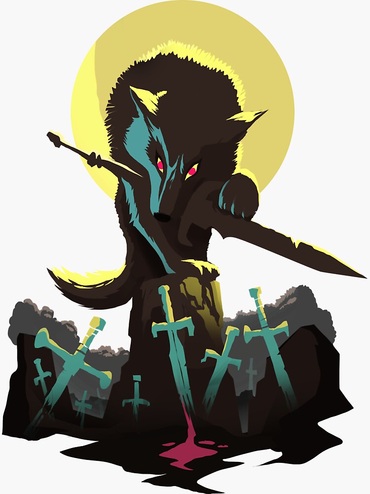 "Sif the Great Grey Wolf " Sticker for Sale by uranlevalx | Redbubble
