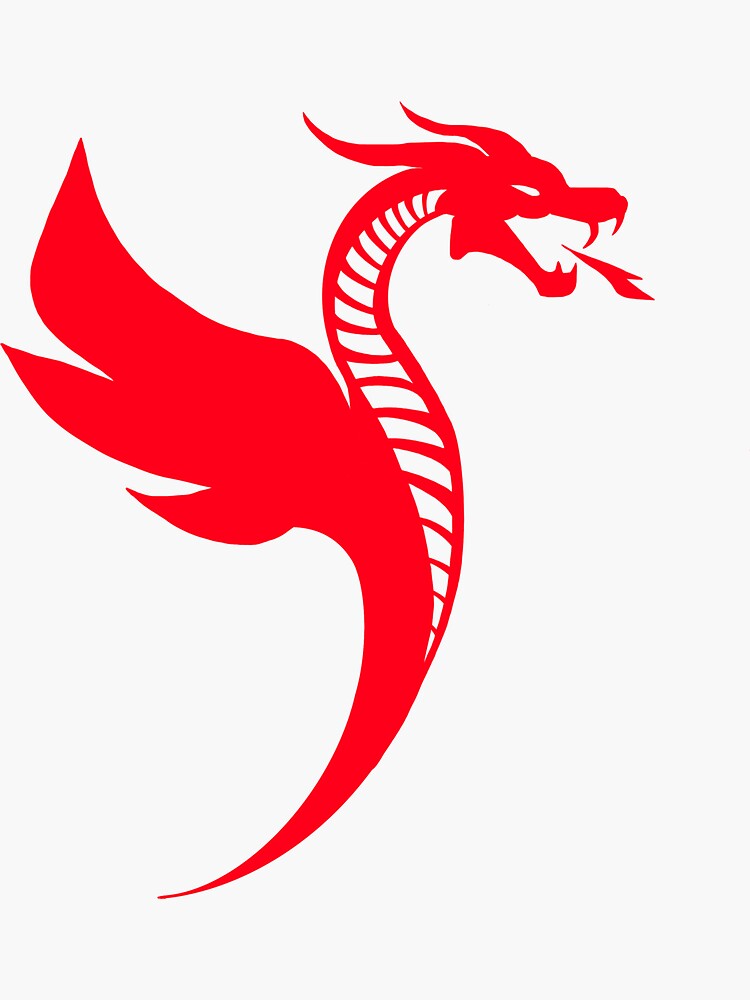 "Fire Dragon" Sticker for Sale by Mark-V-Art | Redbubble