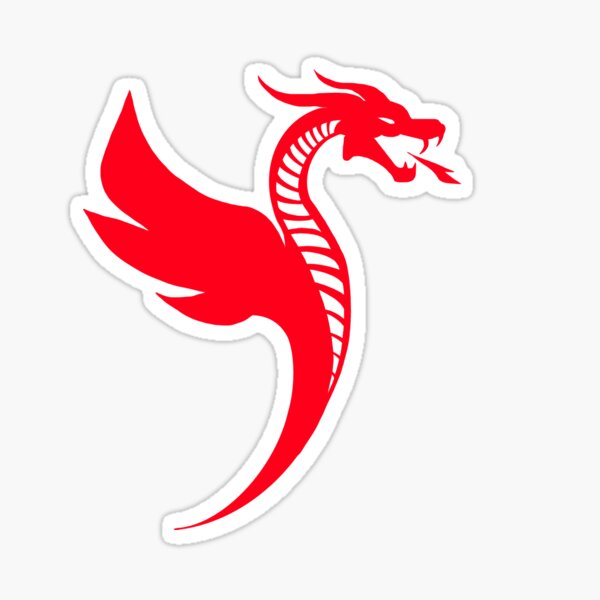 "Fire Dragon" Sticker for Sale by Mark-V-Art | Redbubble