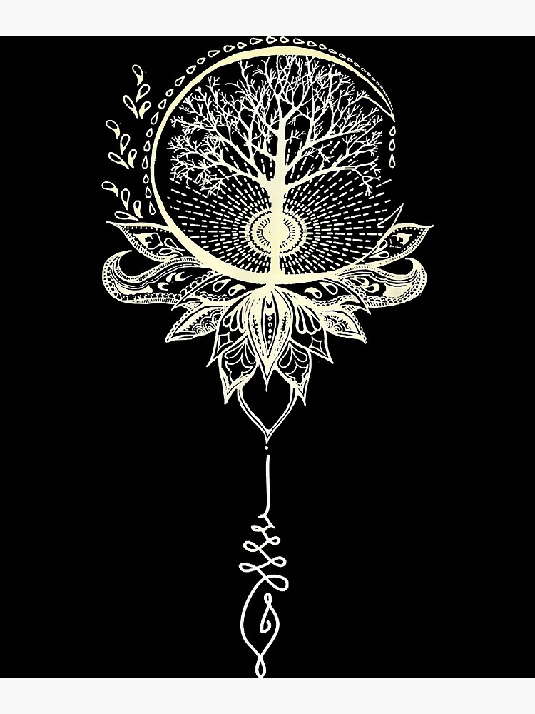 "Mandala Lotus Unalome Tree of Life " Art Print for Sale by SaraPaige1 ...