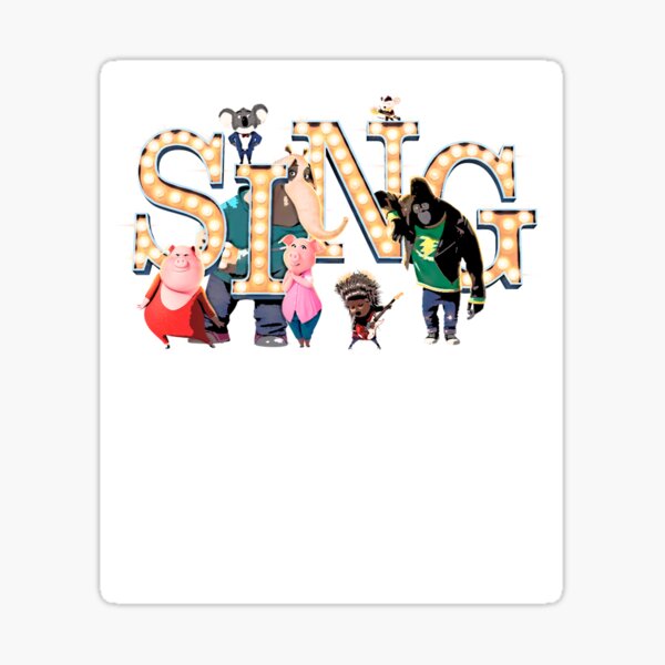 "Sing Movie picture style " Sticker for Sale by Blackrabbit2 | Redbubble