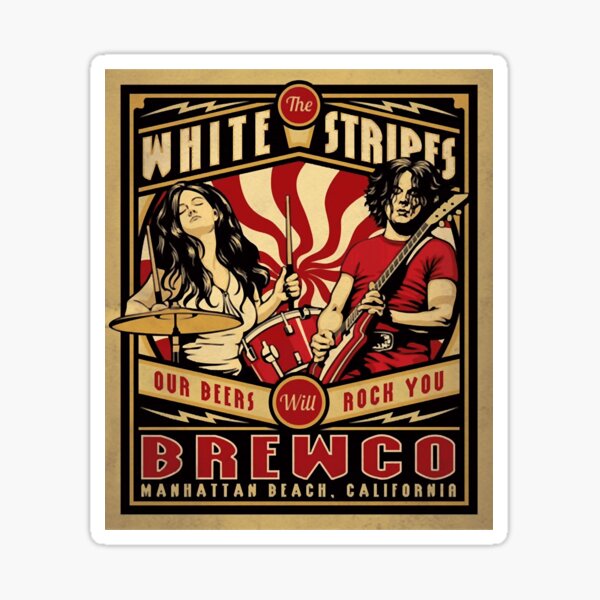 "Retro white stripes " Sticker for Sale by ishammierap | Redbubble