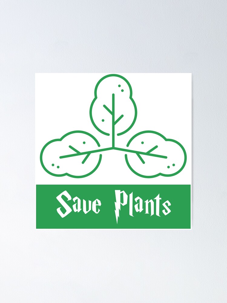 "Save Plants with green and white colour" Poster for Sale by vinu01 ...