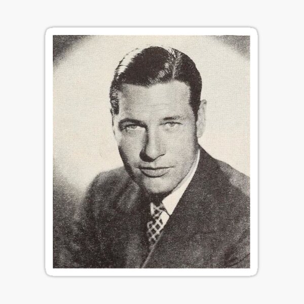 "White Vintage Handsome Man Old Hollywood Smiling Poster Retro" Sticker ...