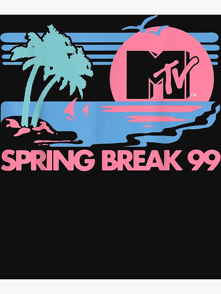 "Mtv pastel colors beach spring break logo" Poster for Sale by ...