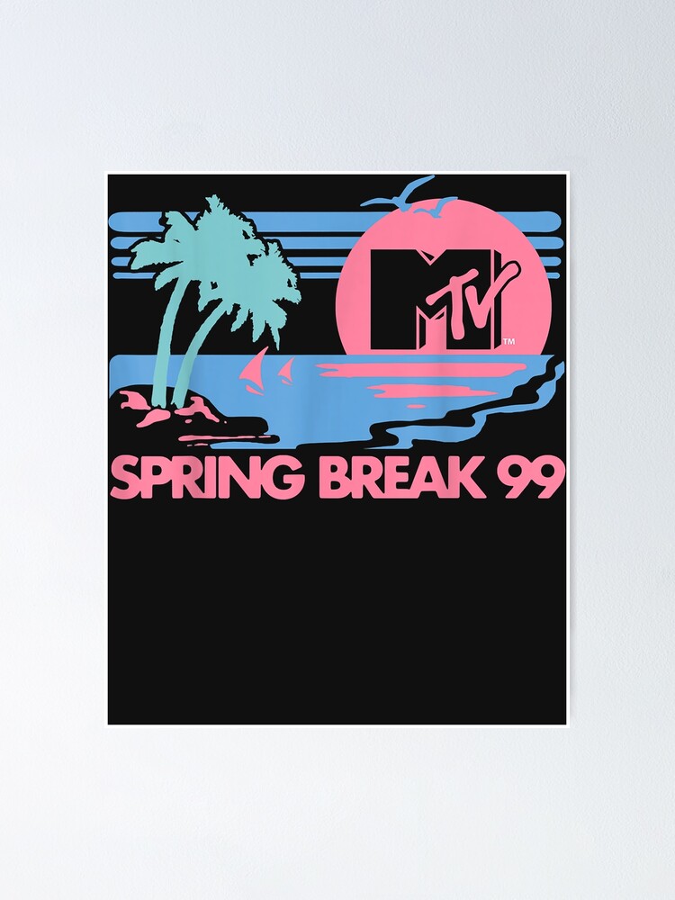 "Mtv pastel colors beach spring break logo" Poster for Sale by ...