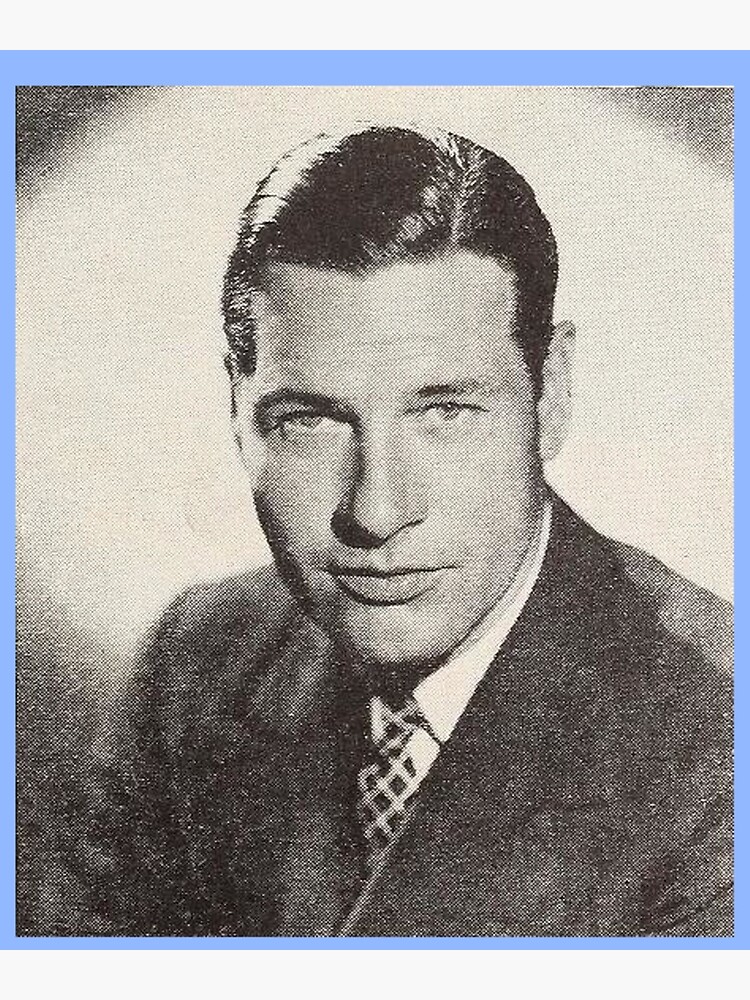 "Periwinkle Vintage Handsome Man Old Hollywood Smiling Poster Retro ...