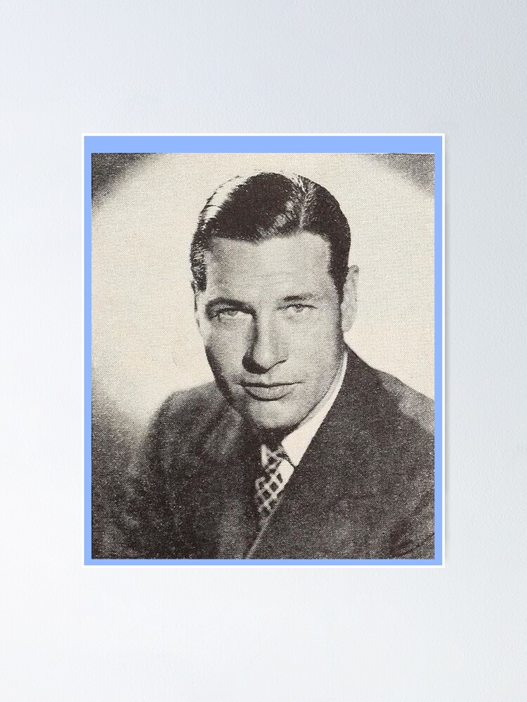 "Periwinkle Vintage Handsome Man Old Hollywood Smiling Poster Retro ...