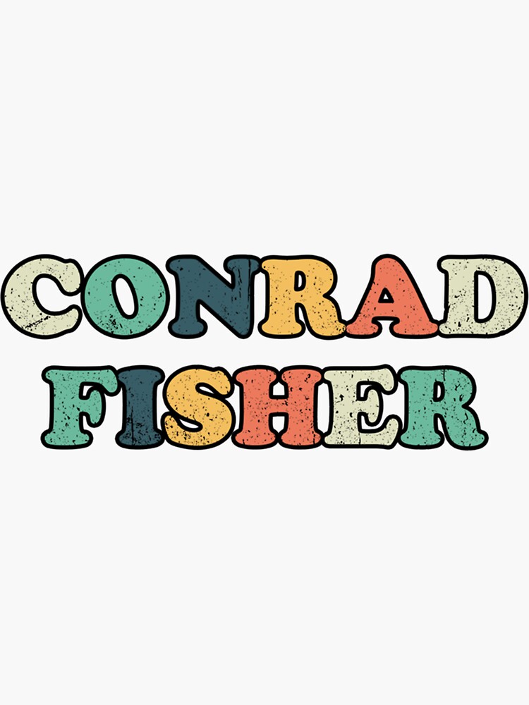 "Conrad Fisher Retro color" Sticker for Sale by KoressaLyn | Redbubble