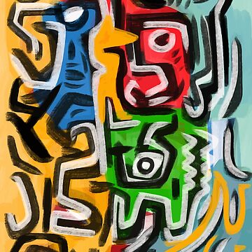 "Primitive street art abstract" Poster for Sale by Emmanuel Signorino ...