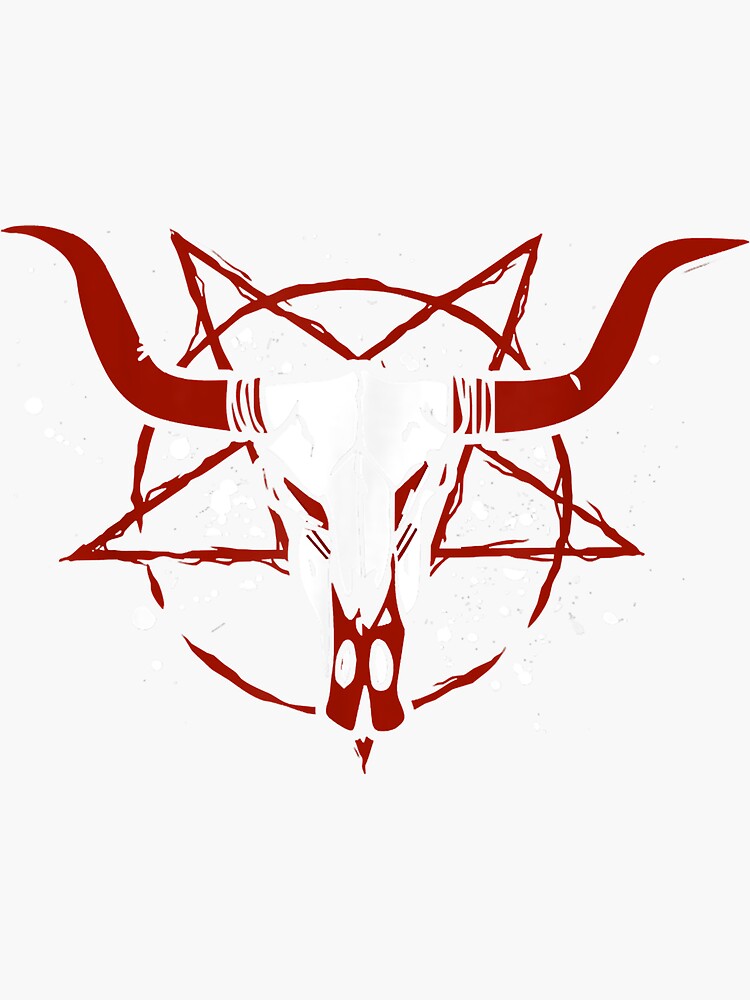 Pegatina «Cabra Pentagrama Demonio Satanás Ocultismo Horror Satanismo ...