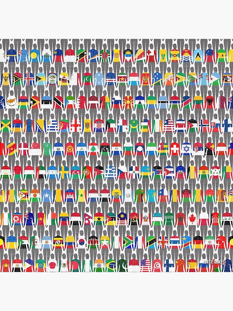 "All the World Flags - People United " Poster for Sale by anzelas ...