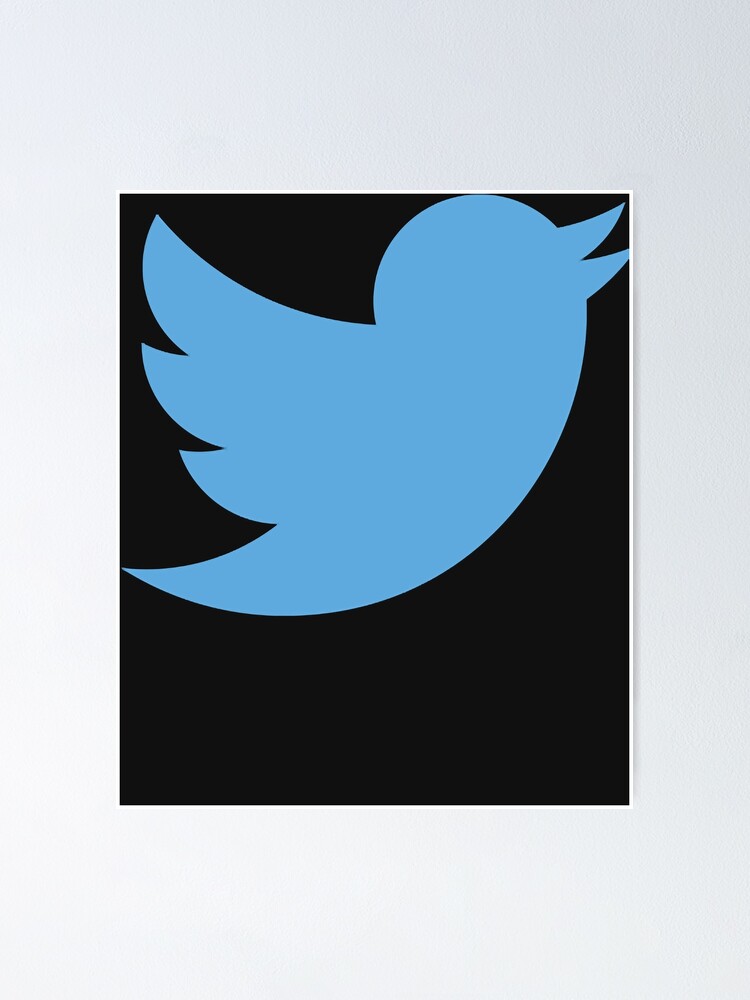 "Twitter logo" Poster for Sale by tawanaelik4k | Redbubble