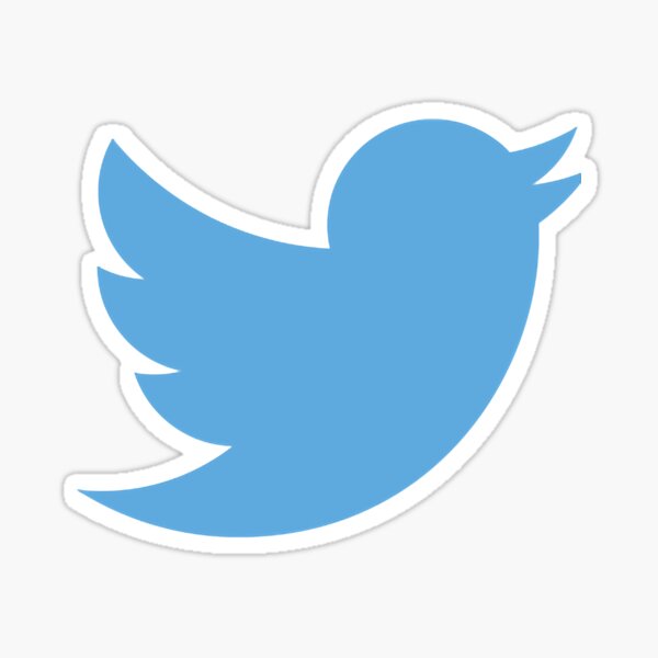 "Twitter logo" Sticker for Sale by tawanaelik4k | Redbubble