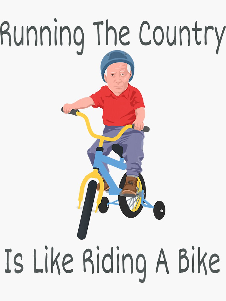 Pegatina «Joe Biden Bike Meme - Joe Biden cayéndose de la bicicleta - Joe Biden cayendo - Biden ...