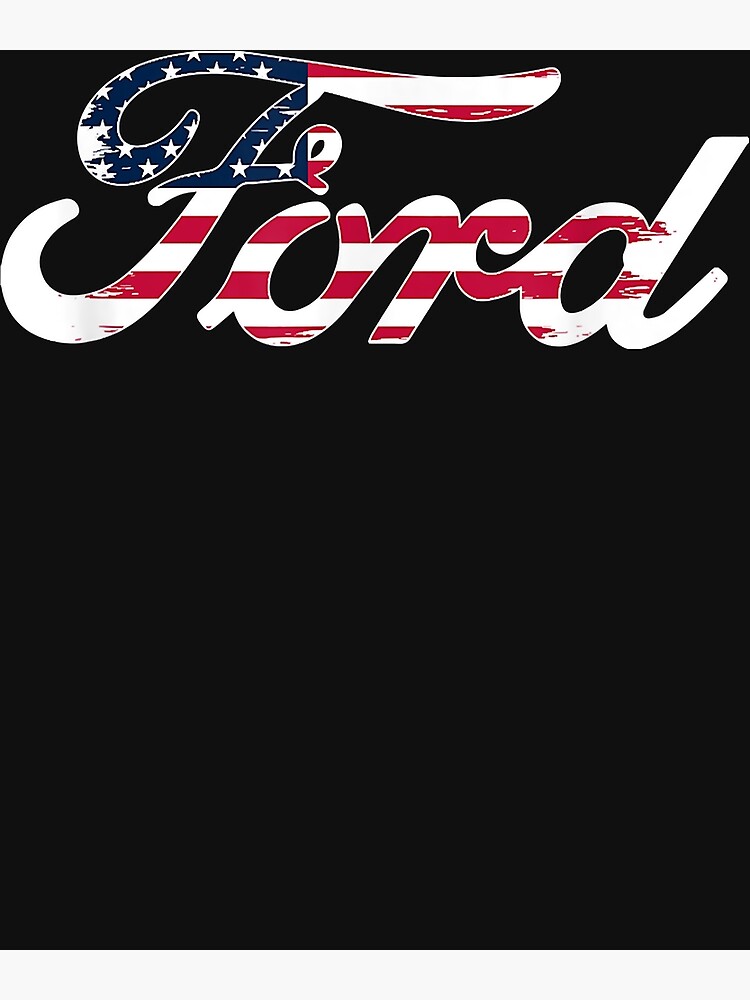 "Ford script american flag logo" Poster for Sale by janiecujmlillie ...