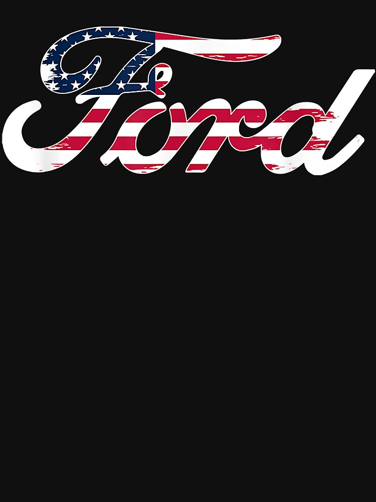 "Ford script american flag logo" Essential T-Shirt for Sale by ...