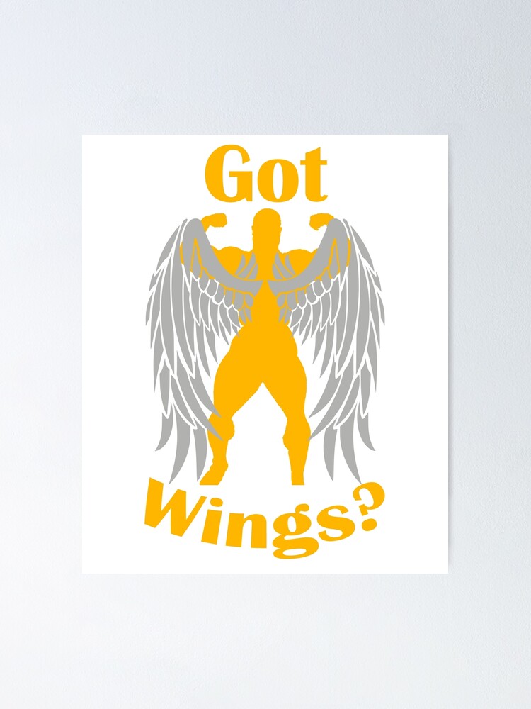 "Bodybuilding Back Pose Got Wings? Big Lats Gold" Poster for Sale by ...