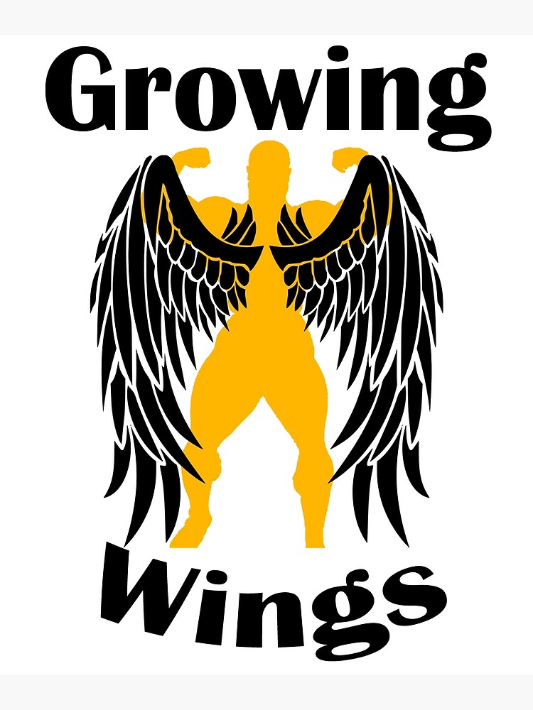 "Bodybuilding Back Pose Growing Wings? Big Lats Black" Poster for Sale ...