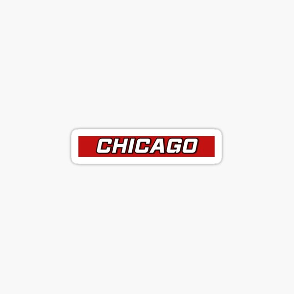 "CHICAGO RED" Sticker for Sale by STUDIO-JJ | Redbubble