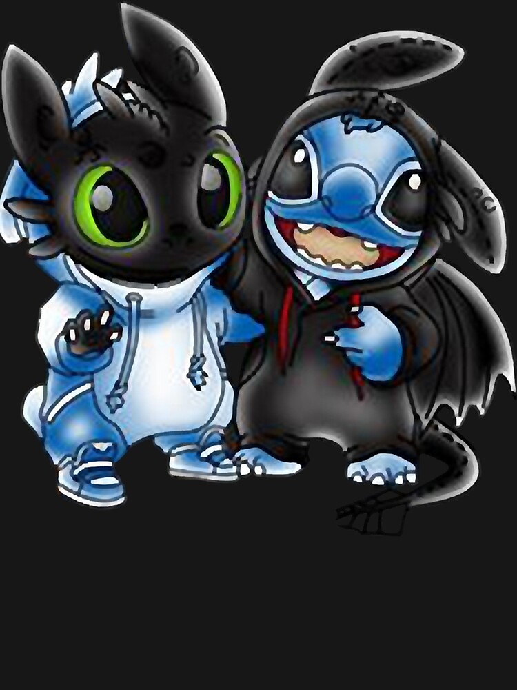 "Stitch And Toothless Change Uniform Costume Uniform C" Art Print for ...