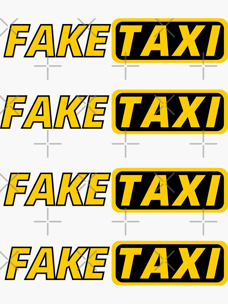 "Fake Taxi Window Sticker" Sticker for Sale by infazbdeen | Redbubble