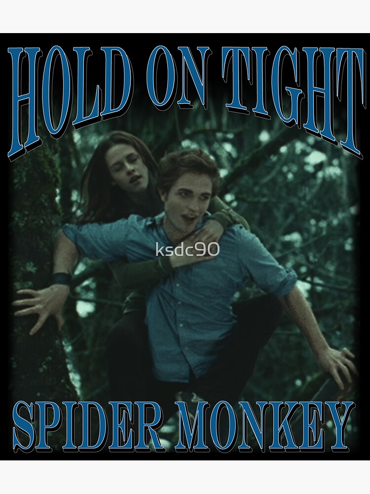 "hold on tight, spider monkey" Sticker for Sale by kyreeeeeeen | Redbubble