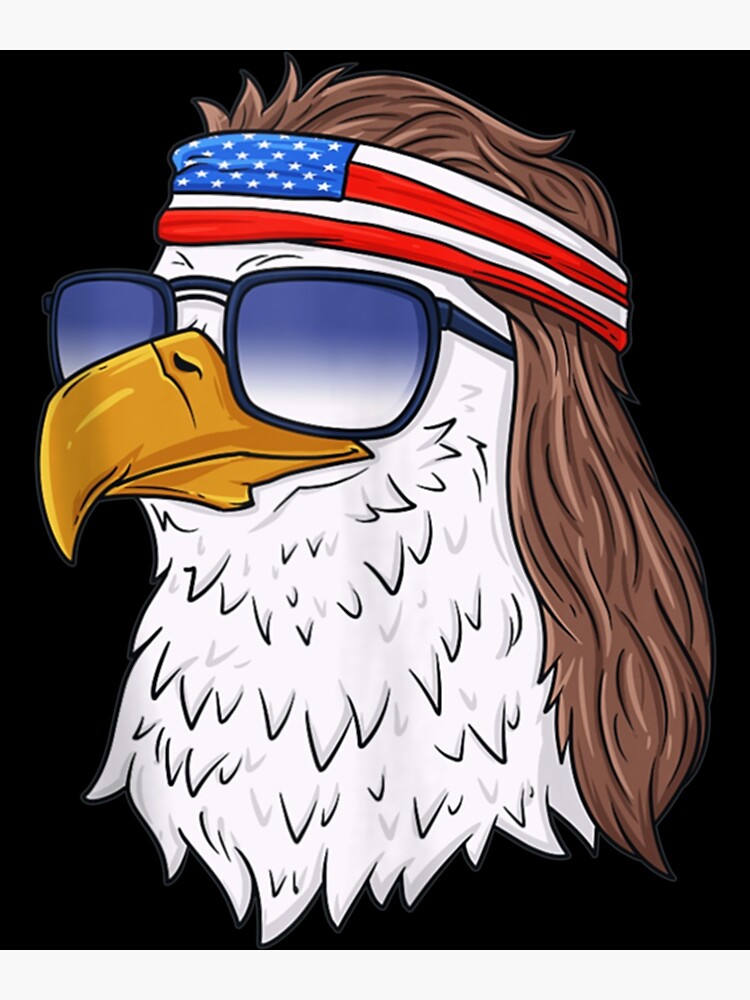 "American Bald Eagle Mullet 4th Of July Essential " Poster for Sale by ...