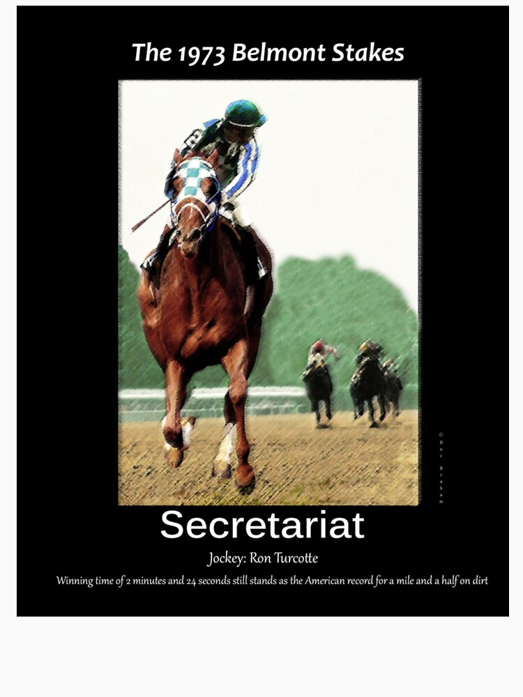 "Secretariat Winning the 1973 Belmont Stakes " Essential T-Shirt for ...