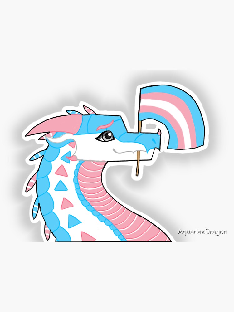 "Trans Dragon" Sticker for Sale by AquadaxDragon | Redbubble