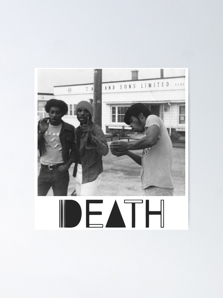 "Death - proto-punk band from Detroit Artwork (Black Logo)" Poster for ...