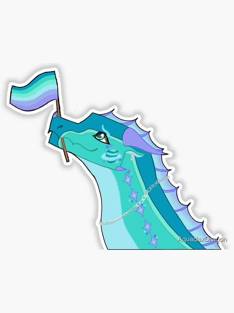 "Neptunic Dragon" Sticker for Sale by AquadaxDragon | Redbubble