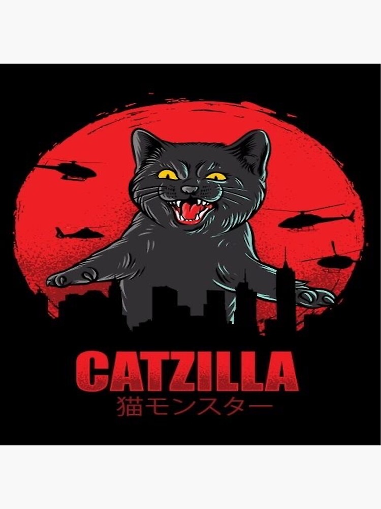 "Catzilla" Sticker for Sale by Judy Fernandez | Redbubble