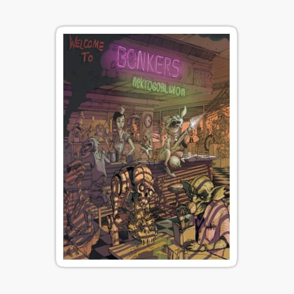 "Bonkers " Sticker for Sale by Fernandez123445 | Redbubble
